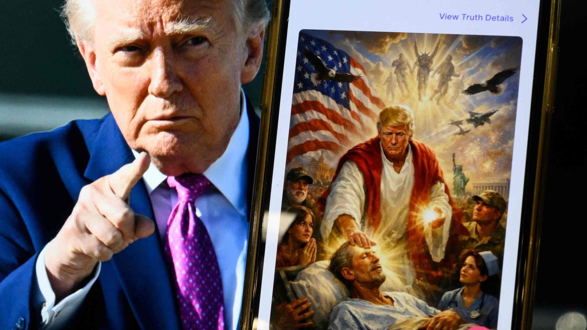 Trump als Jesus in Truth Social: Kritik und Streit mit Papst ...