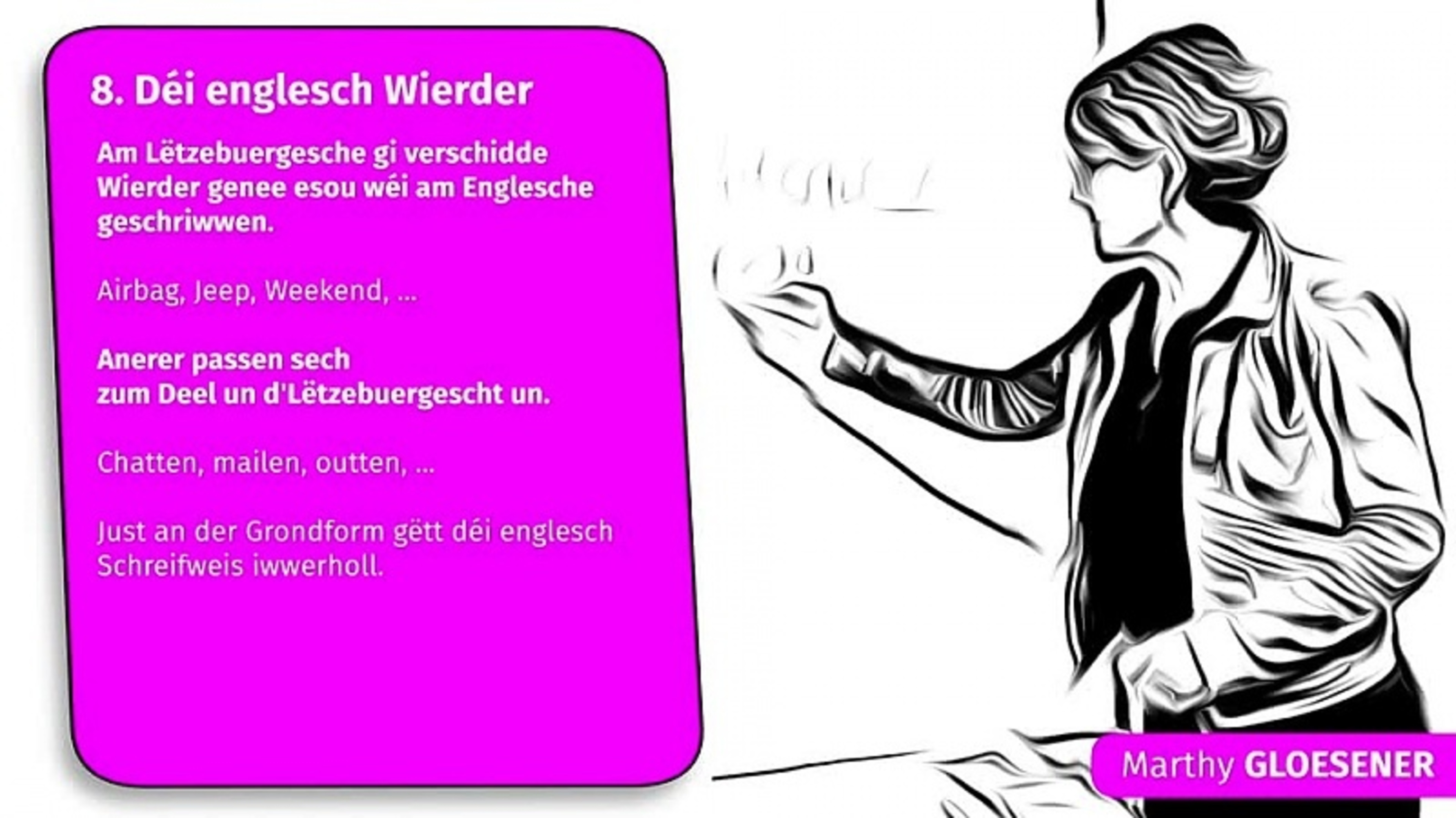 8. De´i englesch Wierder | Luxemburger Wort